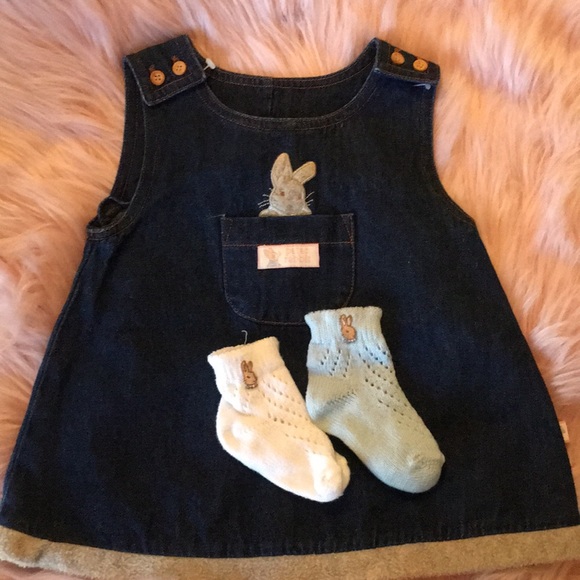 Dresses | Super Adorable Vintage Beatrix Potter Denim Light Weight ...